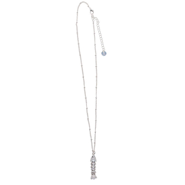 Movable Crystal Sardine 16" Necklace - VivaLife Jewelry